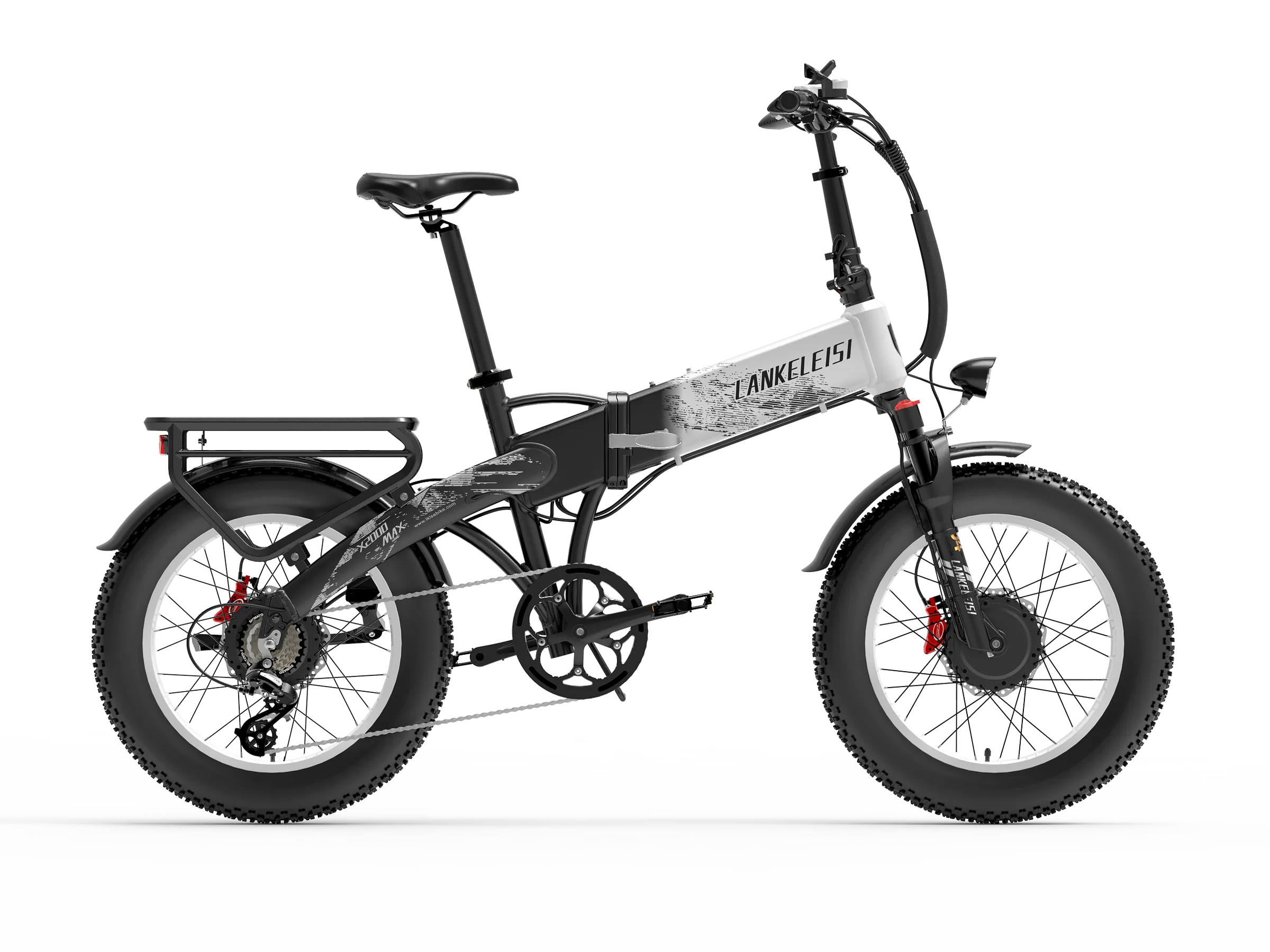 LANKELEISI X2000MAX 2000W Ebike Dual Motor 20 inches Folding E Bike ...
